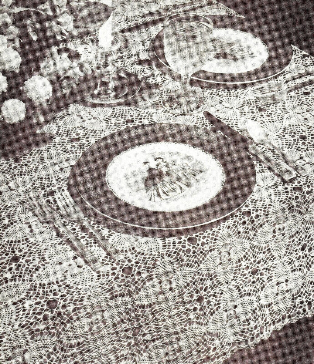 Vintage Pineapple Tablecloth Crochet Patterns