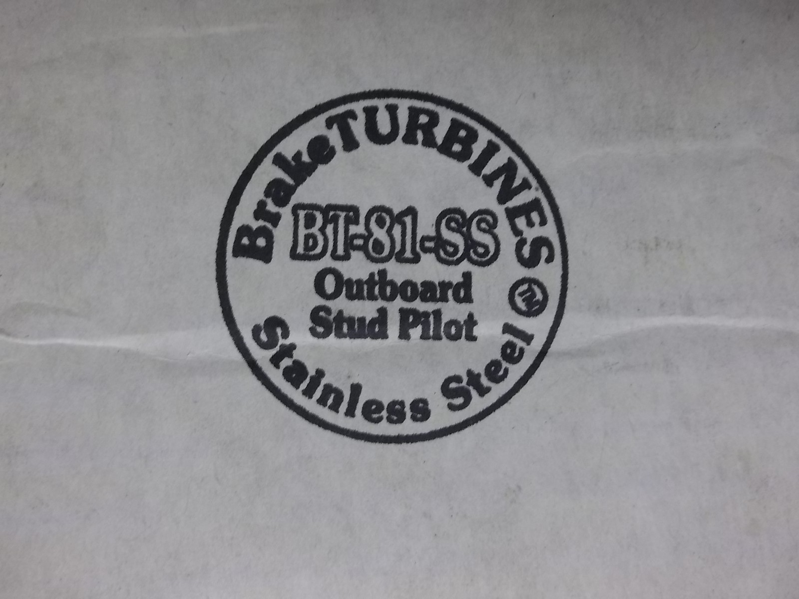 NEUF turbine de frein en acier inoxydable BT-81-SS 462715 *LIVRAISON ...