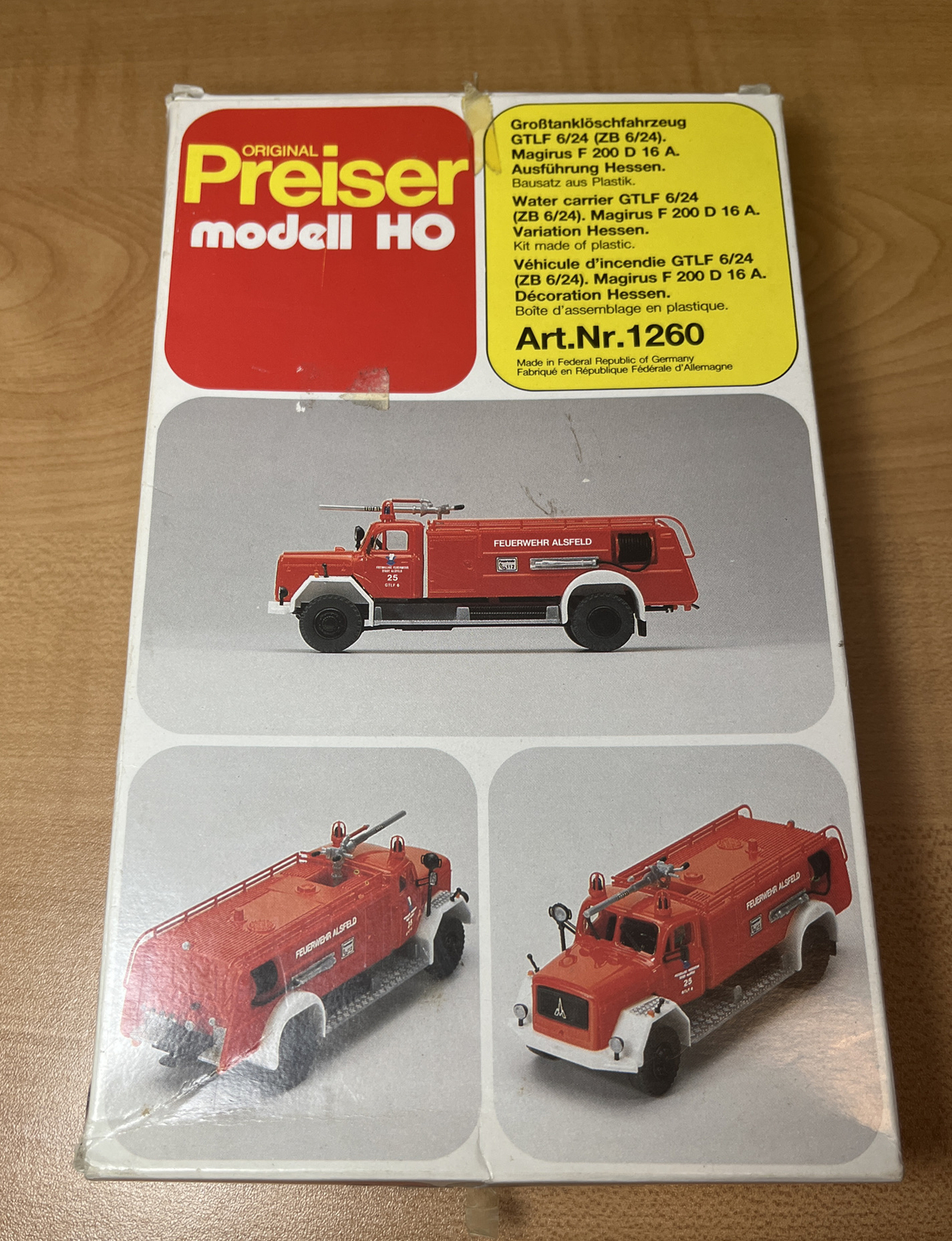 Preiser HO 1260 Magirus Water Carrier GTLF 6/24 Open Box for sale ...