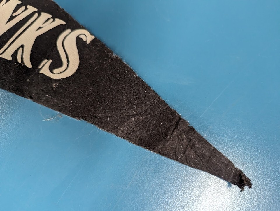 Vintage 1960s Chicago Black Hawks Full-Size Pennant w/ NHL Hockey Crest ...