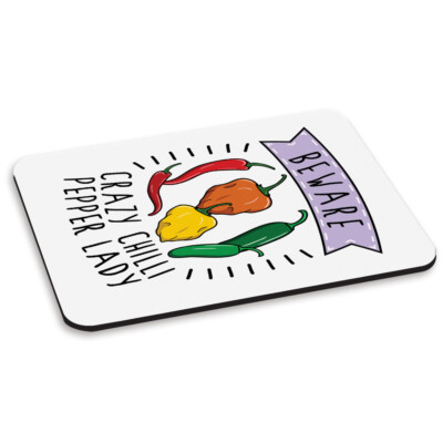Beware Crazy Peperoncino Pepe Lady PC Computer Mouse Pad Mamma Giorno ...