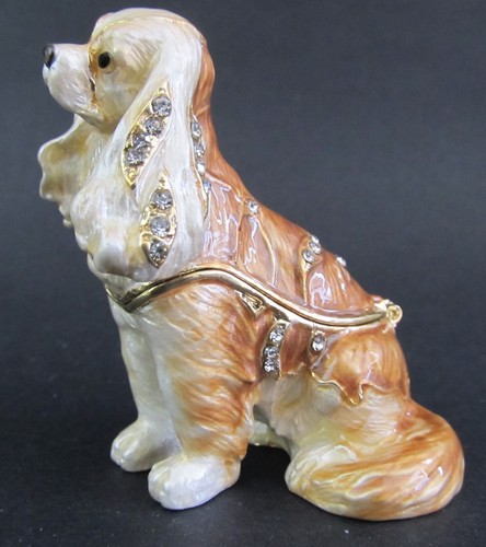 Cocker Spaniel Dog - Decorative Jewelled Trinket Box Or Figurine | eBay