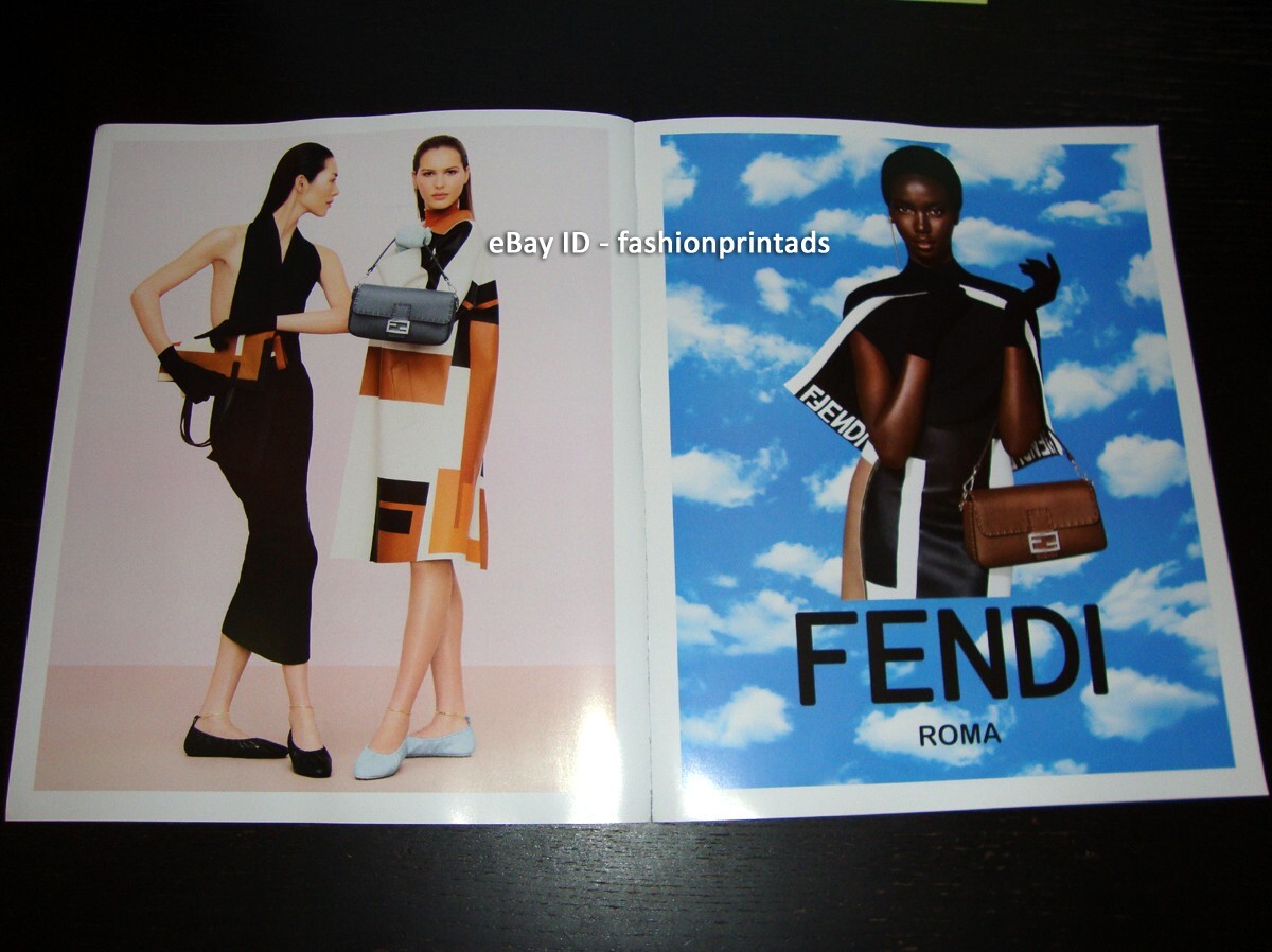 FENDI 4-Page PRINT AD Spring 2024 LIU WEN Anok Yai JULIA NOBIS Legs Ankles Feet | eBay