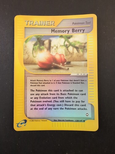Pokémon TCG Aquapolis Memory Berry Trainer 128/147 E-Reader Series NM ...