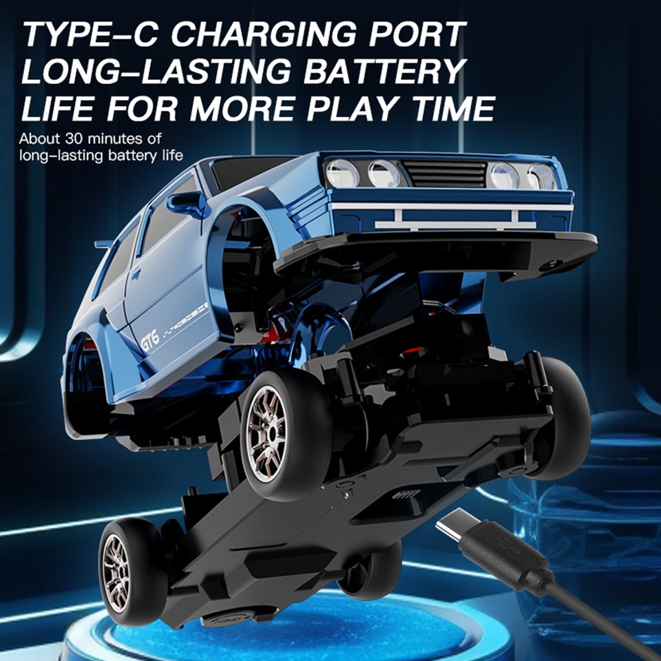 Mini RC 2.4G Drift Car 1/43 4WD RTR Mini Racing Vehicle with Gyroscope ...
