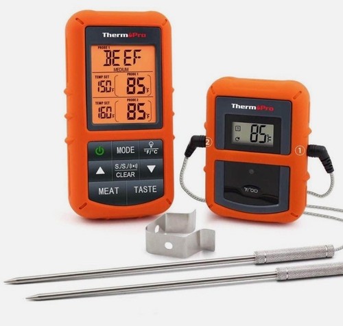 ThermoPro TP-20S Dual Probe Wireless Cooking Thermometer BBQ Smoker ...