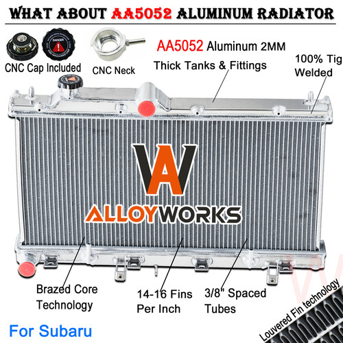 CU13092 Aluminum 2 Row Radiator For 2009-2013 Subaru Forester 2005-2014 ...