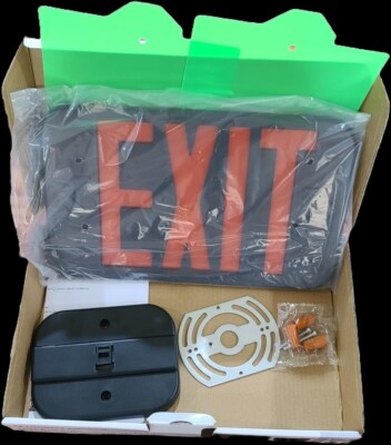 EXIT SIGN - Lithonia Lighting LED Emergency Compliant Red/Green Face ...