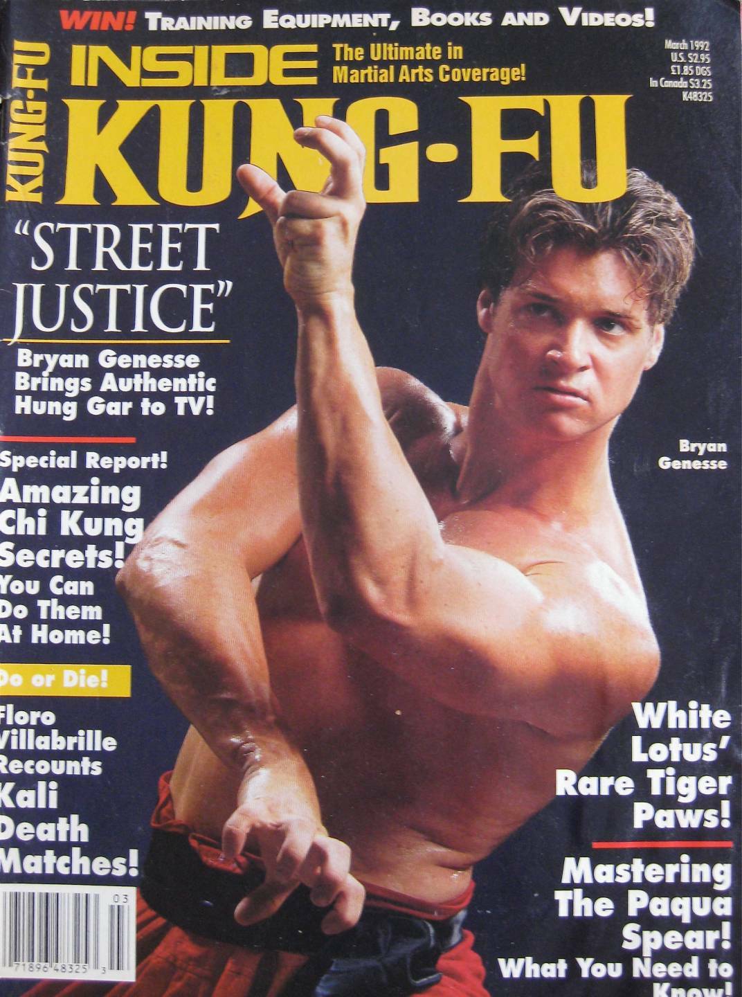 3/92 INSIDE KUNG FU BRYAN GENESSE FLORIO VILLABRILLE KALI KARATE ...
