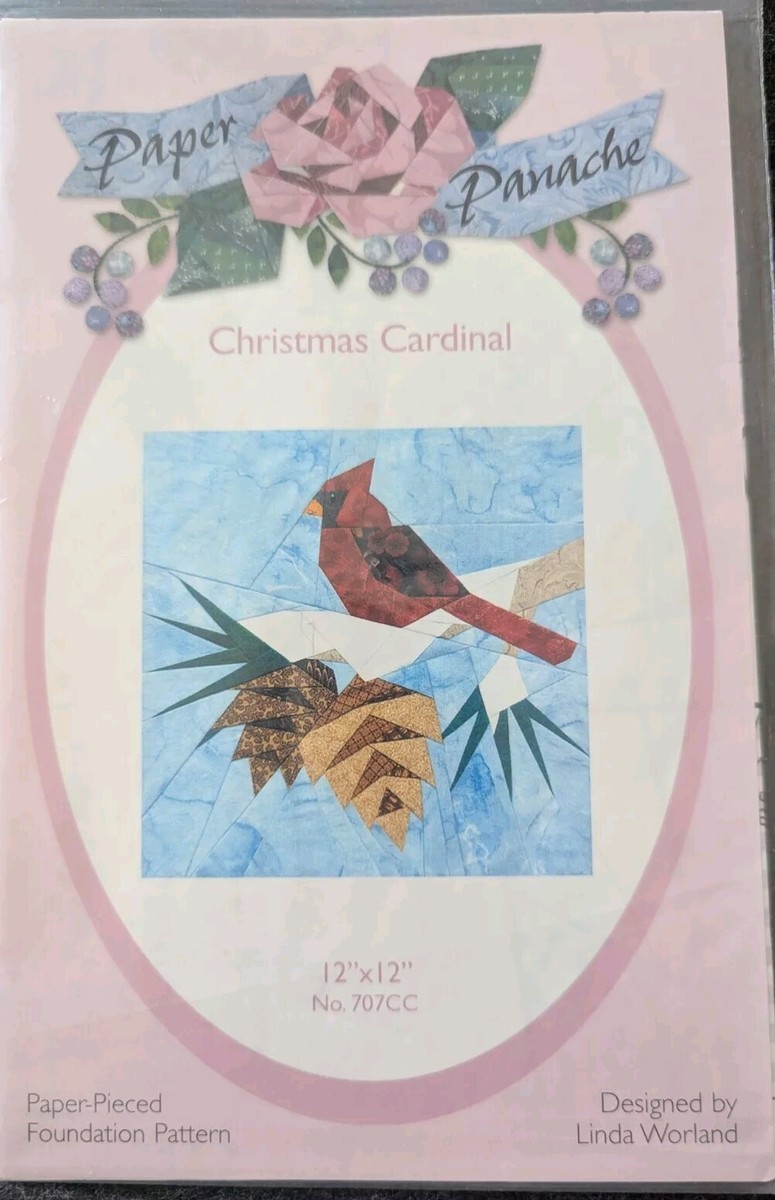 Cardinal Paper Pieced Quilt Free Pattern Christmas Quilts With 12 Inch