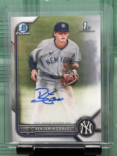 2022 Bowman Chrome 1st Benjamin Cowles New York Yankees Prospect Auto # ...