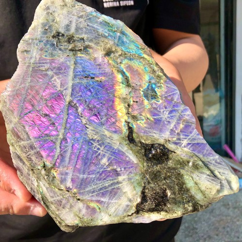 4.85LB Natural Labradorite Crystal Stone Natural Rough Mineral Specimen ...