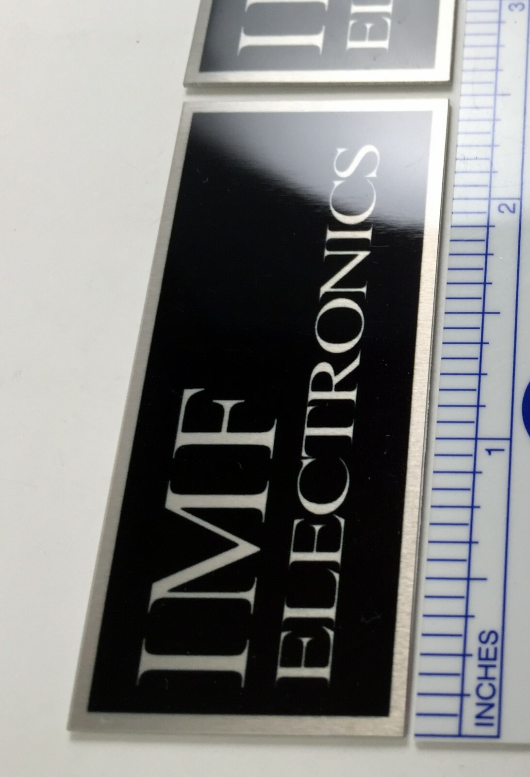 IMF Electronics Speaker Badge Logo Custom Made Aluminum PAIR | eBay