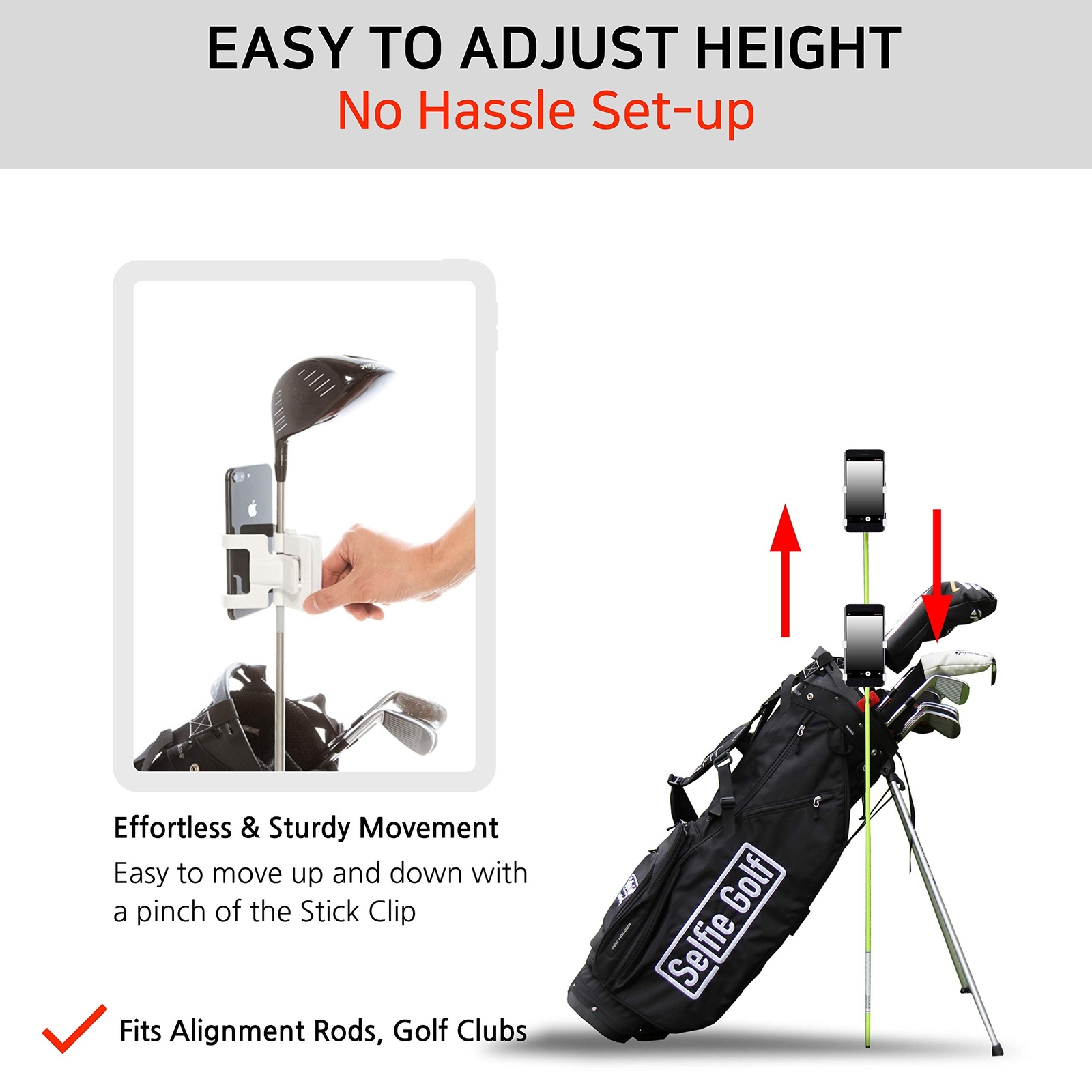 SelfieGOLF Record Golf Swing - Cell Phone Holder Golf Analyzer ...