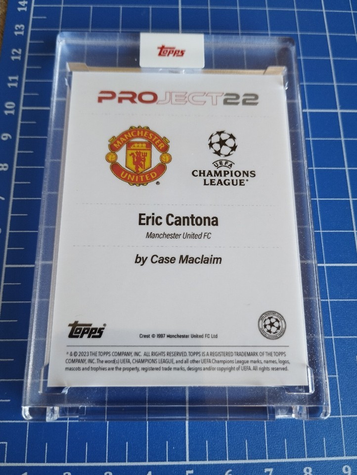 Eric Cantona Topps PROJECT 22 by Case Maclaim Card UEFA Manchester ...