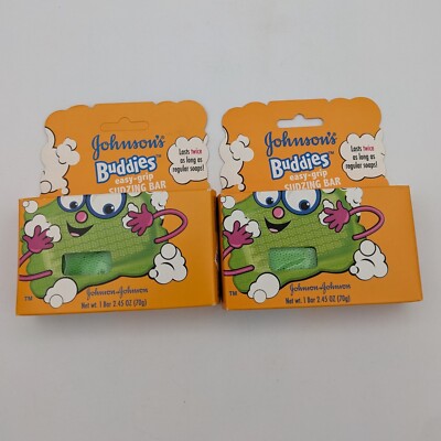 Johnson's Buddies Easy-Grip Sudzing Bar Kids Soap Lot 2 - 2.45 oz ea ...