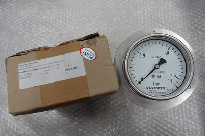 Manomètre Ashcroft, T5500 plus! 100mm, stainless steel 0 to 1.6 bar ...