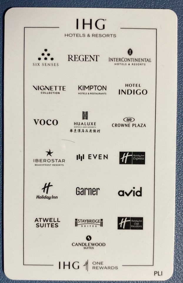 HOTEL ROOM KEY CARD - IHG. One Rewards - IHG Hotels & Rewards | eBay