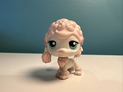 LITTLEST PET SHOP # 152 PALE PINK POODLE PURPLE BOWS RED MAGNET ...