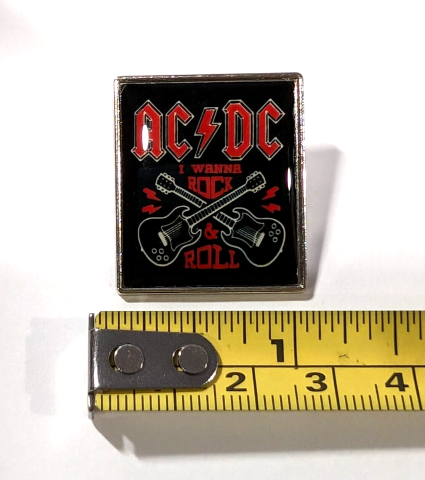 AC/DC 'I Wanna Rock & Roll' Heavy Metal Band Enamel Lapel Patch Metal ...