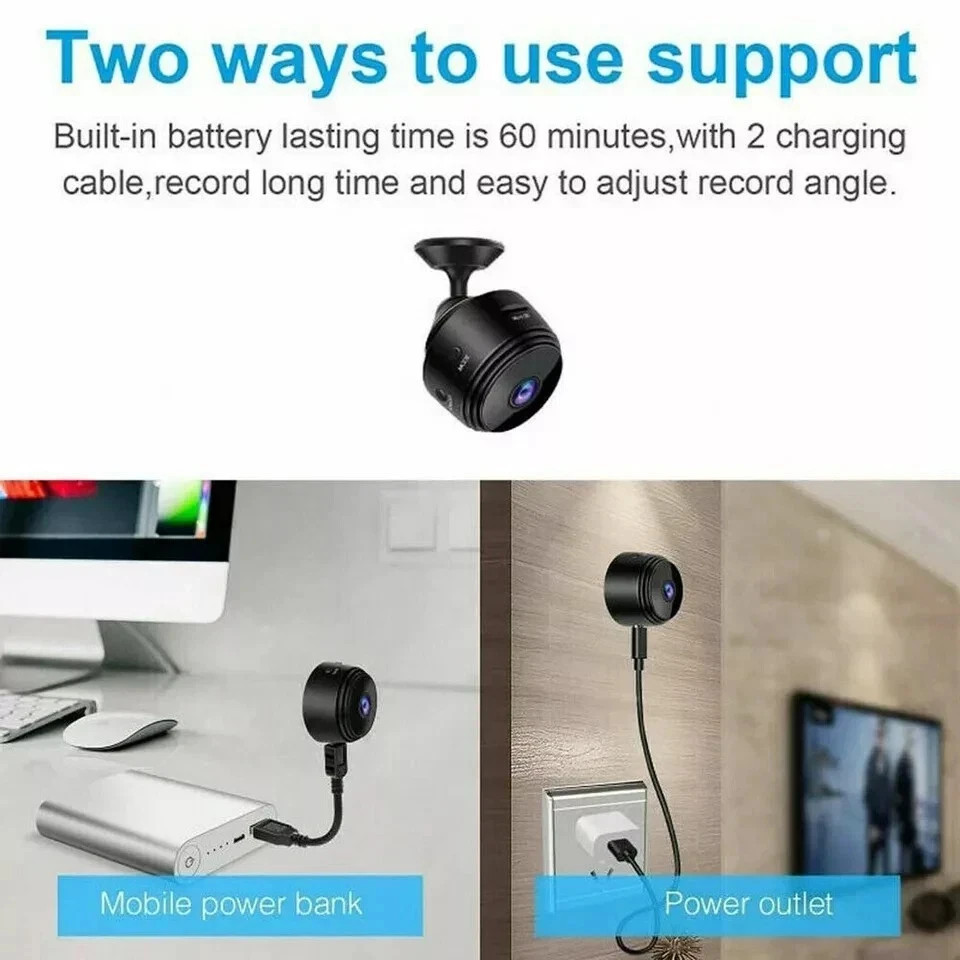 Mini Wireless Camera Full HD 1080P Motion Detection Loop Recording | eBay