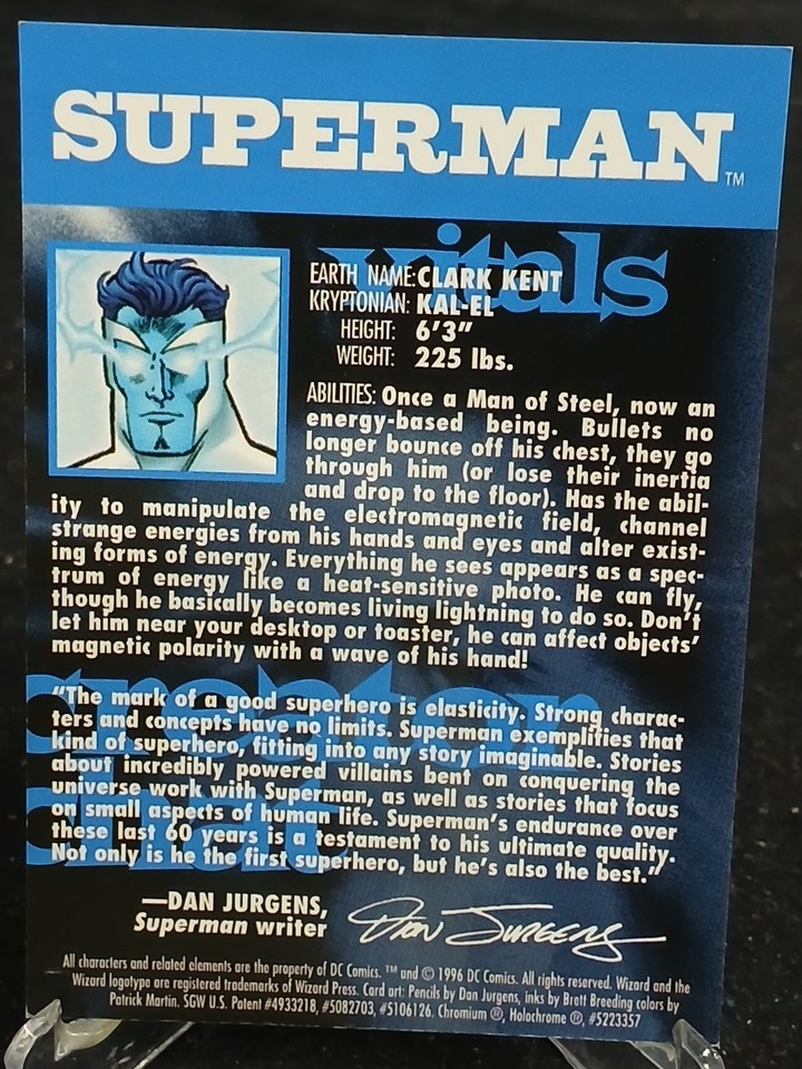 1996 Wizard DC Comics Superman No 14 Promo Card | eBay