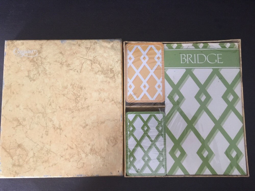 Trellis Bridge Playing Cards gift set NEW Caspari Printed Belgium ...