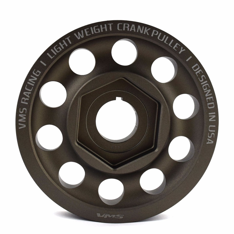 VMS Single Belt Crank Pulley Underdrive for Civic Si Integra CRV Del ...