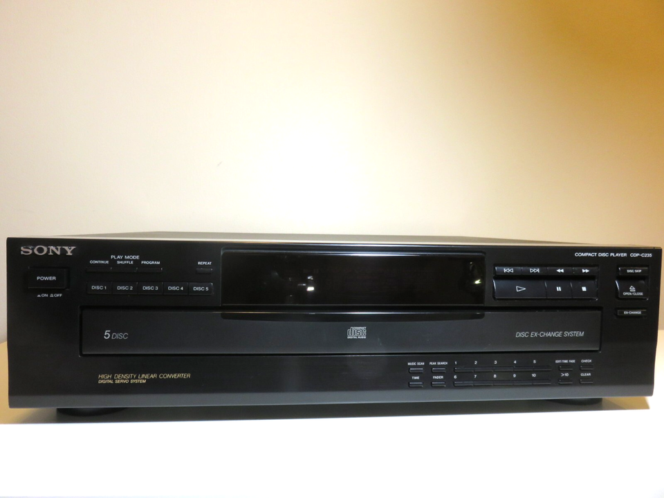 Vintage Sony CDP-C235 Carousel 5 Disc CD Changer Player Tested Works ...