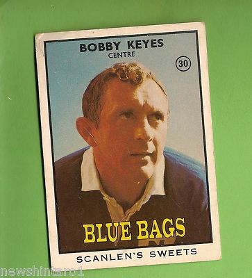 #D196. 1968 SERIES 2 SCANLENS RUGBY LEAGUE CARD #30 BOBBY KEYES ...