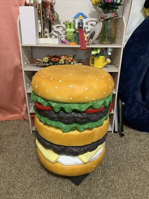 Rare Vinyl Cheeseburger Stool/ Burger Stool Side Table VIRAL TIKTOK NEW ...