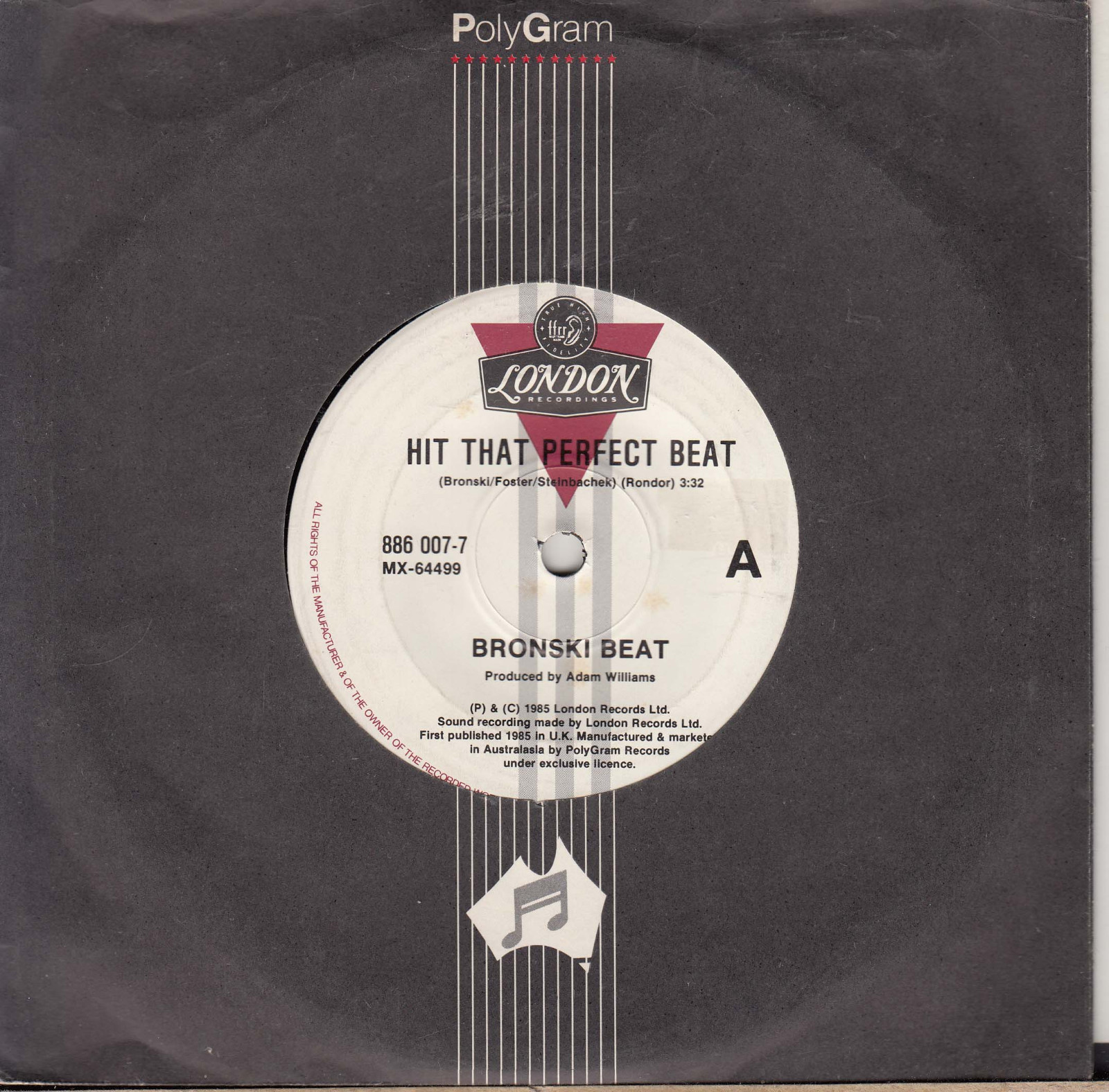 BRONSKI BEAT Hit That Perfect Beat / I Gave You Everything 45 SirH70 | eBay