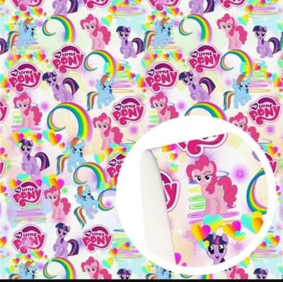 MLP FAUX LEATHER SHEET 8 X 12" PRINTED 1223145 Little Pony LITCHI ...