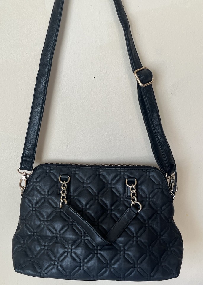 KATE SPADE Rachelle Astor Court Quilted Black Leather SATCHEL/CROSSBODY ...