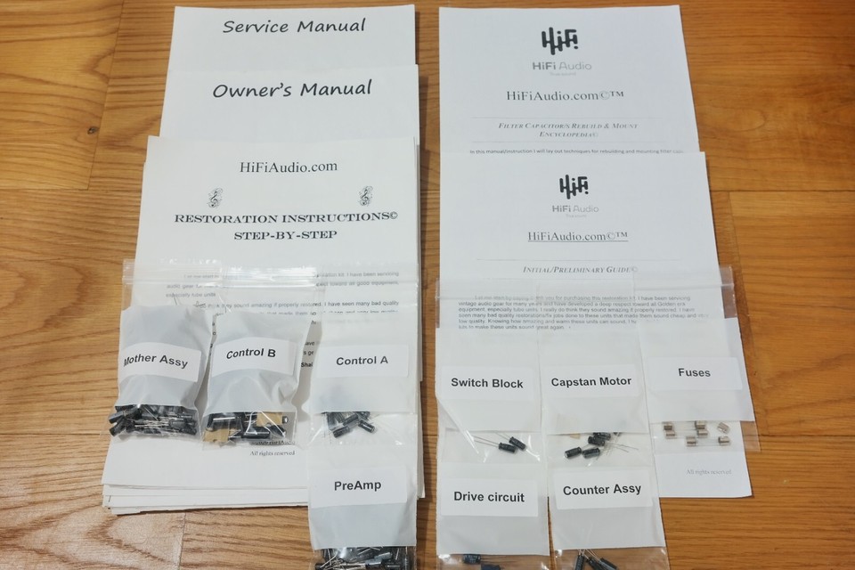 Pioneer RT-909 restoration rebuild upgrade kit repair capacitor reel ...