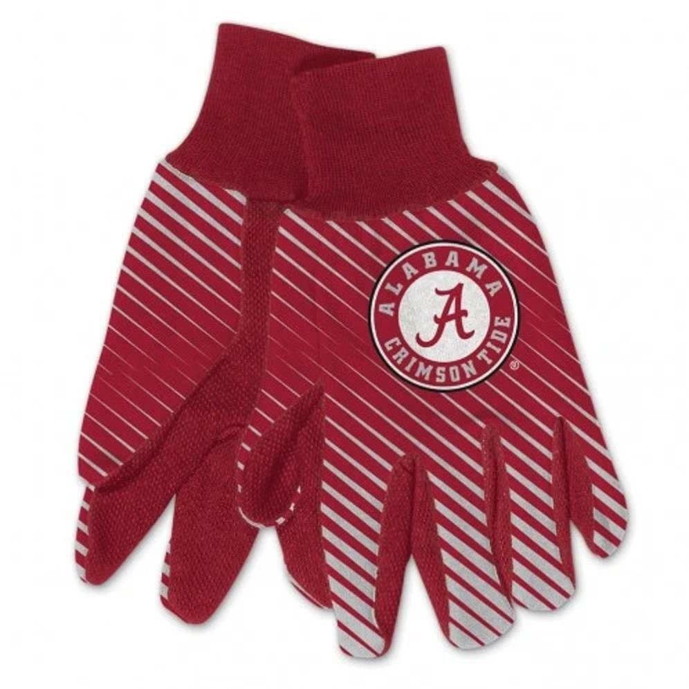 Alabama Crimson Tide Two Tone Gloves - Adult Size [NEW] NCAA Work Glove ...