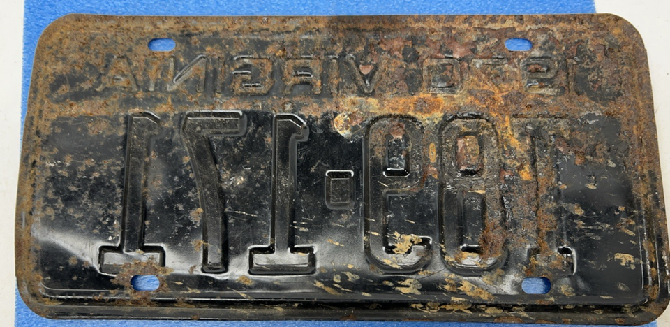 1970 Virginia License Plate Tag Match Set # T89-171 | eBay