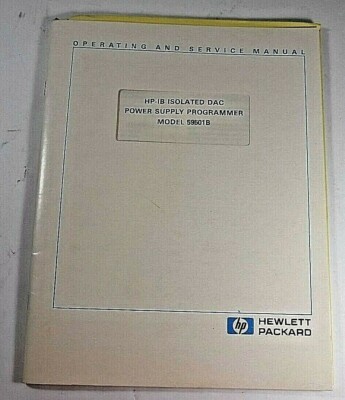 HP-IB Isolated DAC Power Supply Programmer 59501B Operating & Service ...