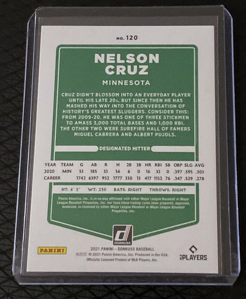 2021 Panini Donruss Season Stat Line /397 Nelson Cruz #120 | eBay