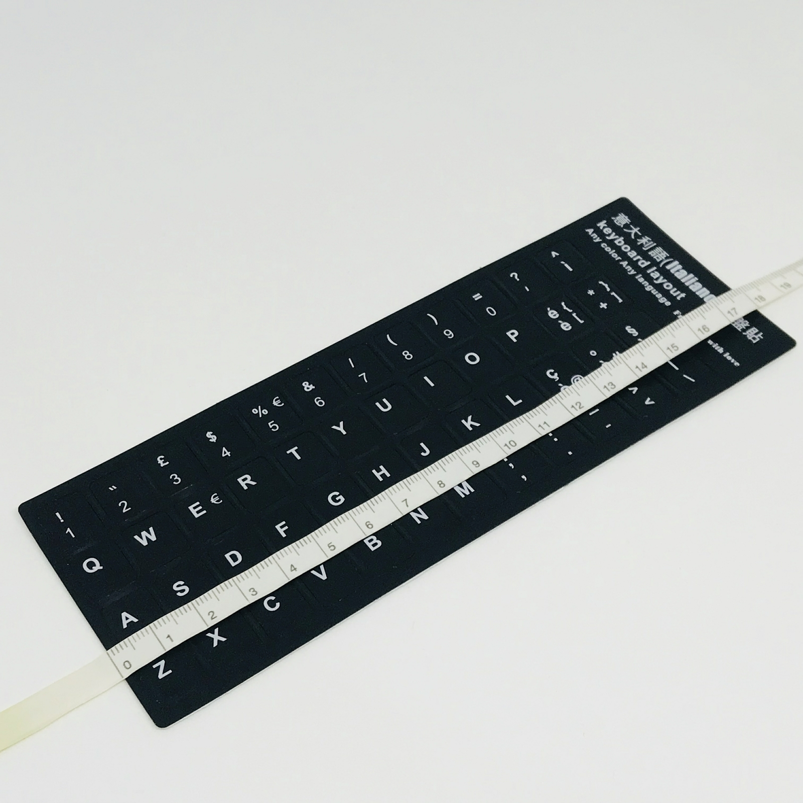 Italian Keyboard Stickers — WHITE on BLACK — Sticker Laptop Key ...