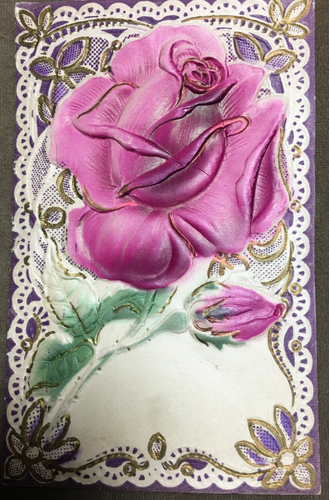 Large Rose ~APRIL FOOL'S , SISTER TO BROTHER ~ Embossed POST CARD / 1 ...