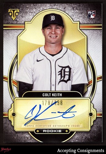 2024 Topps Triple Threads #RACK Colt Keith RC TIGERS ROOKIE AUTO 178/ ...