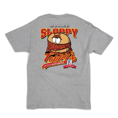 NWT 40s & Shorties Sloppy Toppy T Shirt Heather Grey | eBay