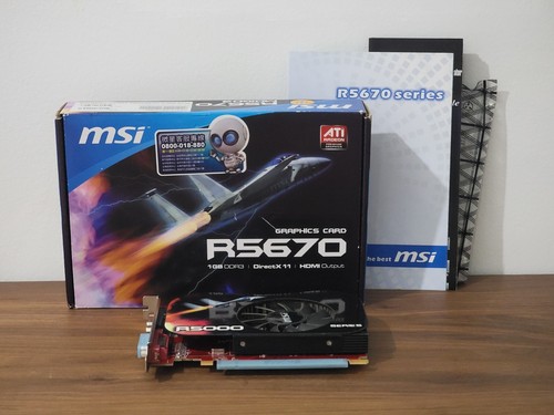 MSI R5670 PMD1G PCI-E ATI Radeon HDMI DVI DisplayPort 800Mhz 1G DDR3 ...