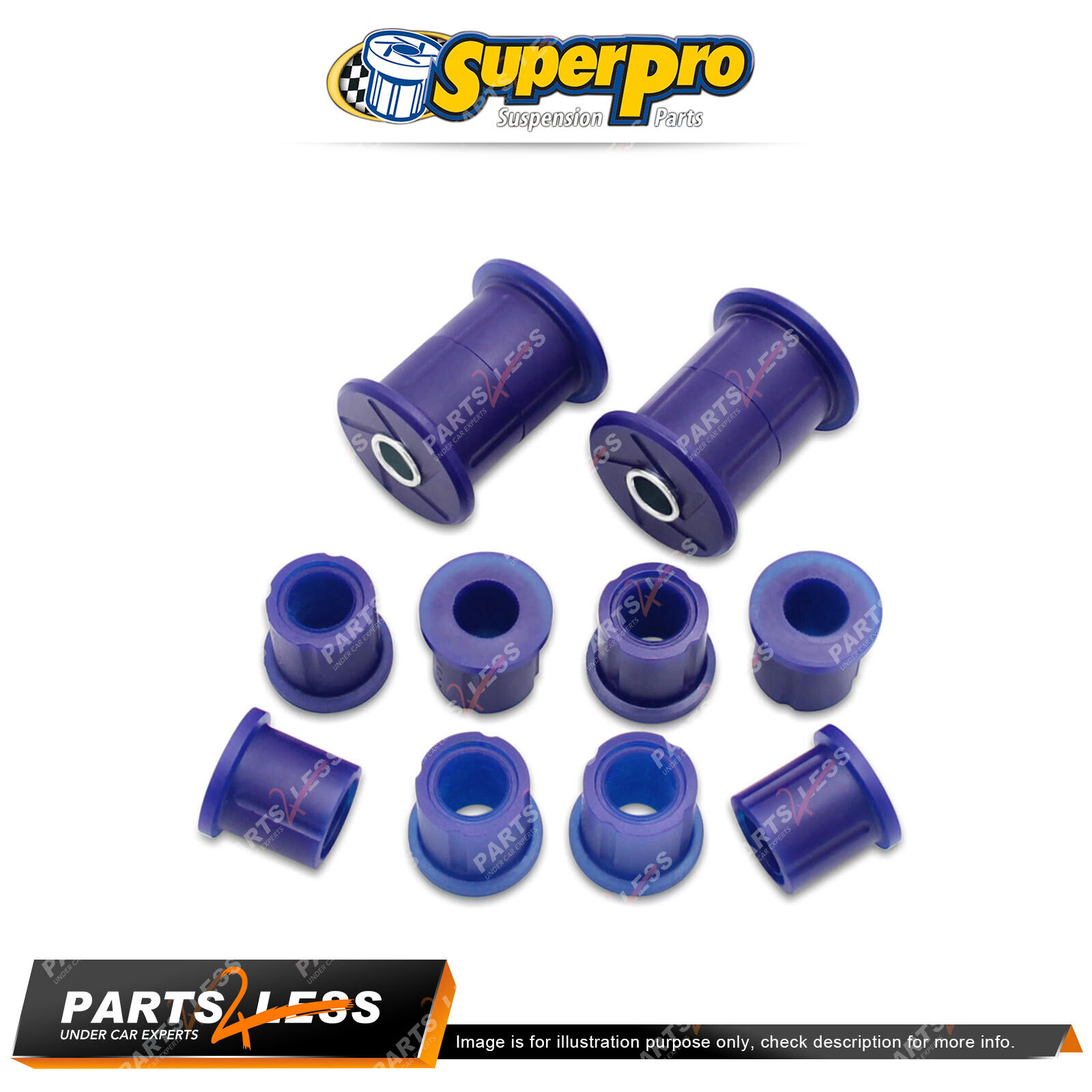 Superpro Extremely Durable Polyurethane Rear Leaf Spring Bush Kit ...