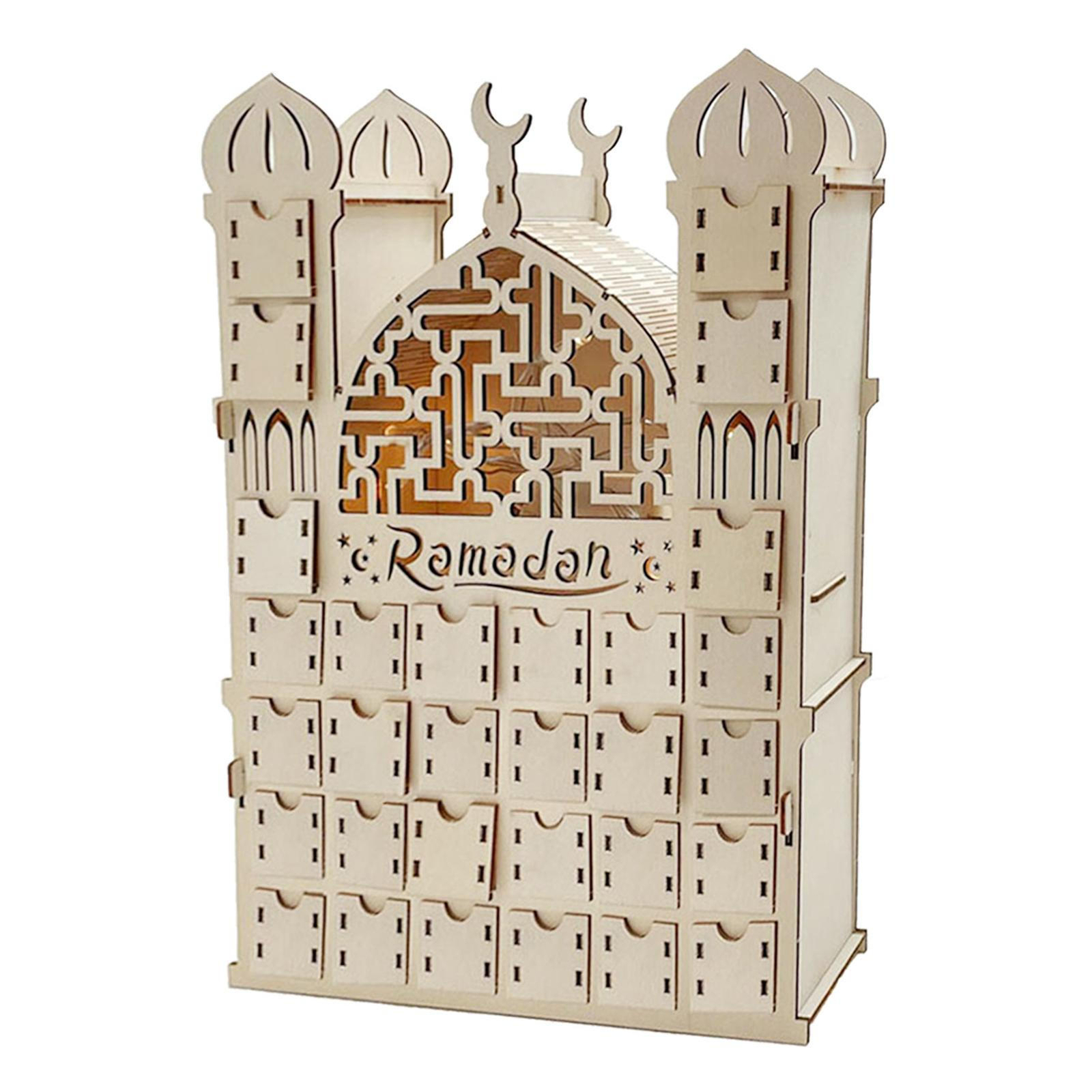 Wooden Ramadan Advent Calendar Eid DIY Wooden Countdown Calendar ...