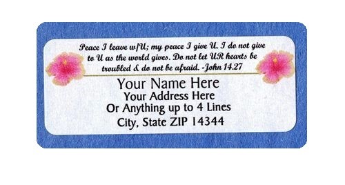 Beautiful Bible Verse Design4-Personalized Address Labels 50PCS FREE US ...