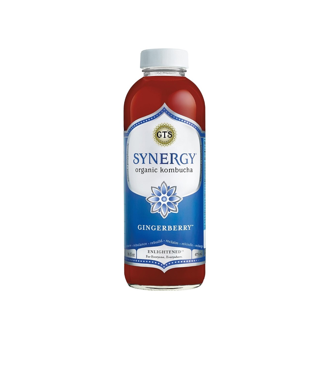 GT'S ENLIGHTENED KOMBUCHA Synergy Organic Kombucha Tea, GINGERBERRY 12 ...