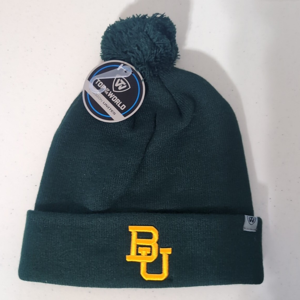 baylor bears beanie hat Green Top Of The World NWT One Size Pom Pom | eBay