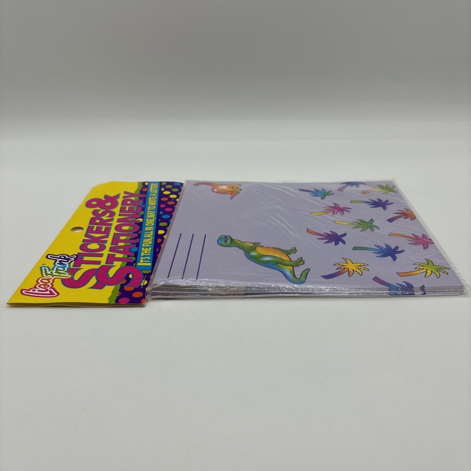 VTG Lisa Frank Dinosaur Stickers And Stationary Set Letter Envelope ...